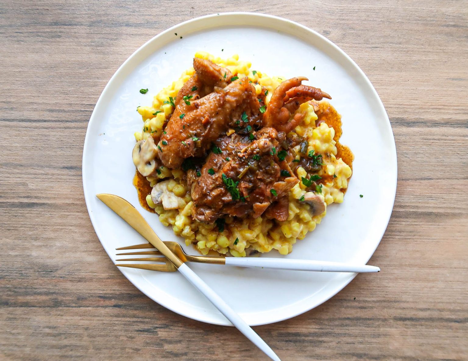 Curried Umleqwa – Chicken And Creamy Samp