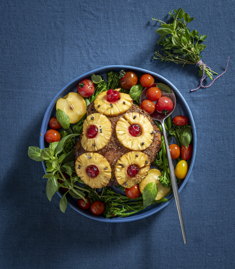 Traditional Gammon With Pineapple And Cherries